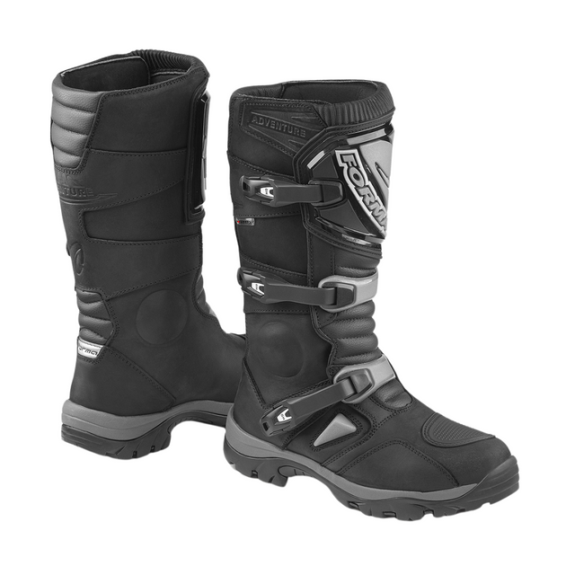 Forma Adventure motorcycle boots, black touring waterproof adv gear ...